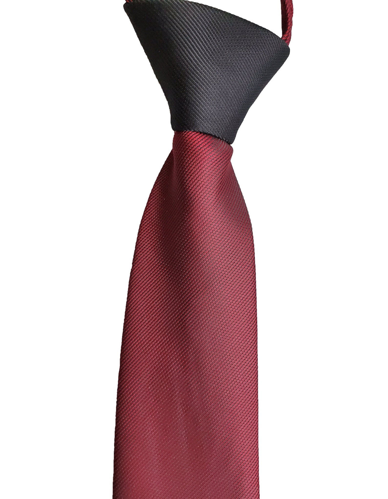 Two Color Zipper Neck Tie, Pre-tied Knot, Adjustable Necktie, Discreet ...
