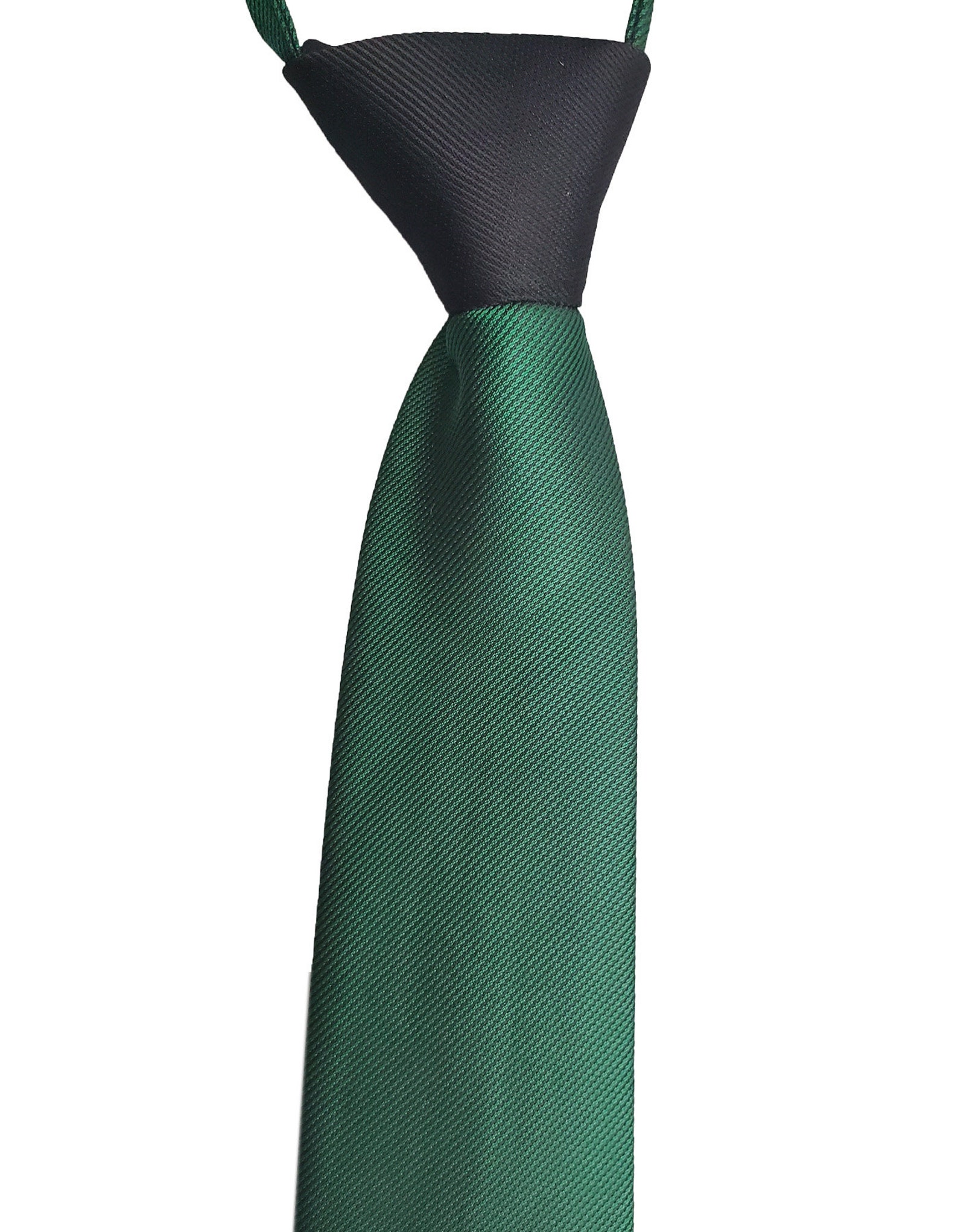 Two Color Zipper Neck Tie, Pre-tied Knot, Adjustable Necktie, Discreet ...
