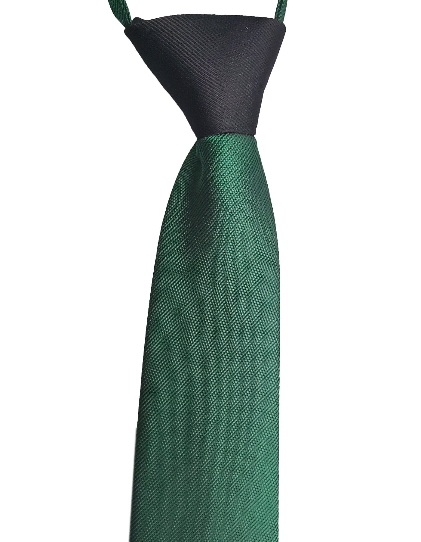 Two Color Zipper Neck Tie, Pre-tied Knot, Adjustable Necktie, Discreet ...