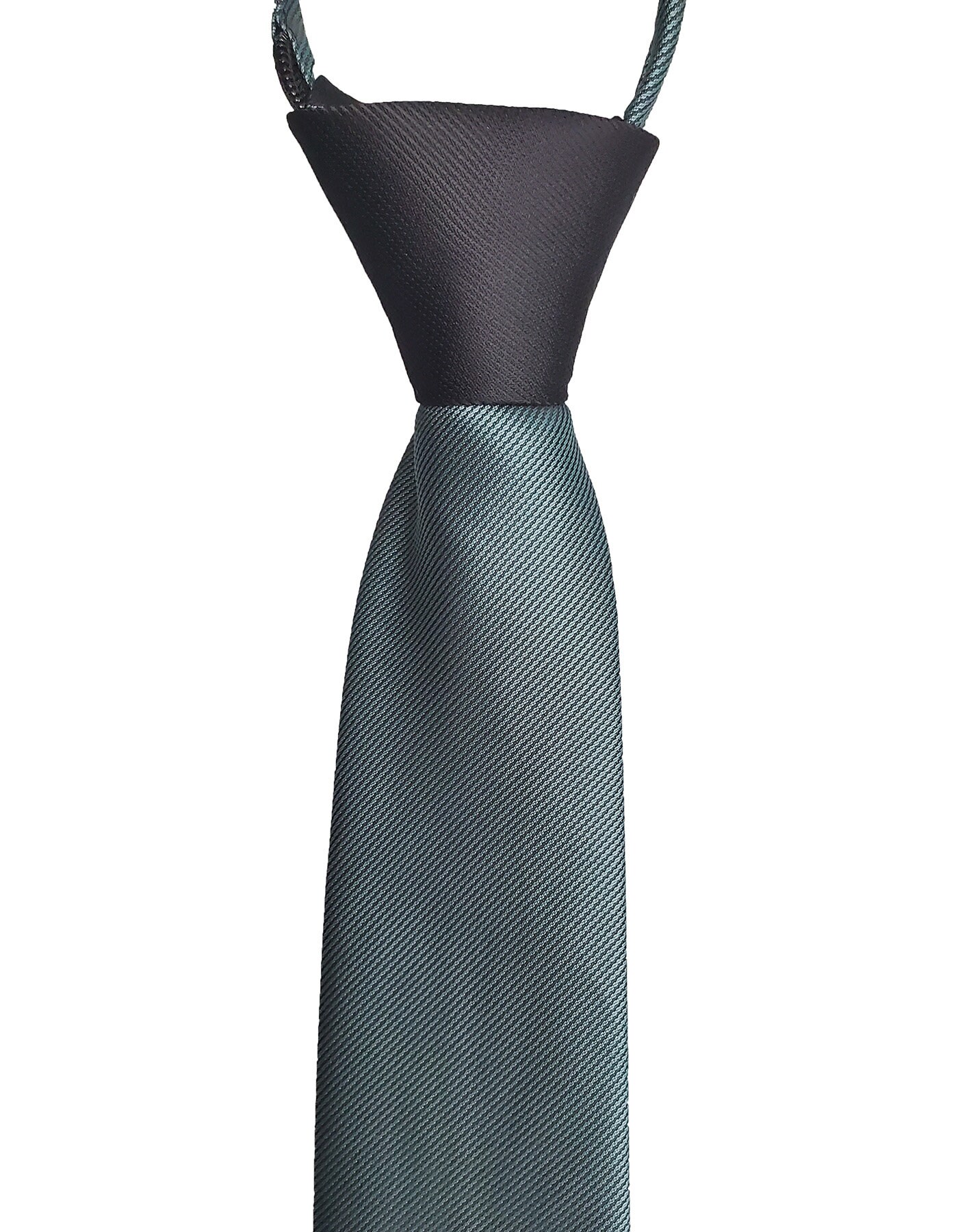 Two Color Zipper Neck Tie, Pre-tied Knot, Adjustable Necktie, Discreet ...