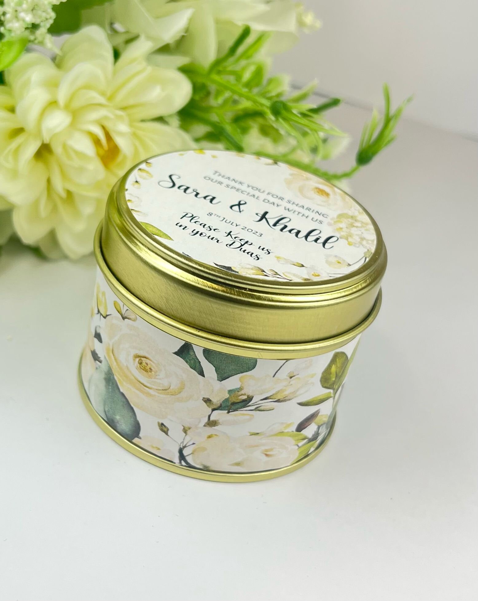 Personalised Favour Tin for Wedding . Nikkah, Engagement, Bidh - Etsy UK