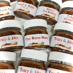 Personalised 25G Mini Printed Nutella Jars | Birthday | Favours ...