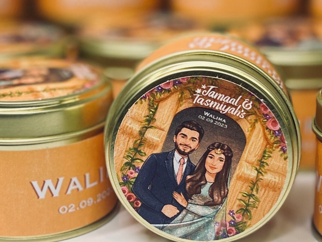 Personalised Favour Tin for Wedding . Nikkah, Engagement, Bidh - Etsy UK