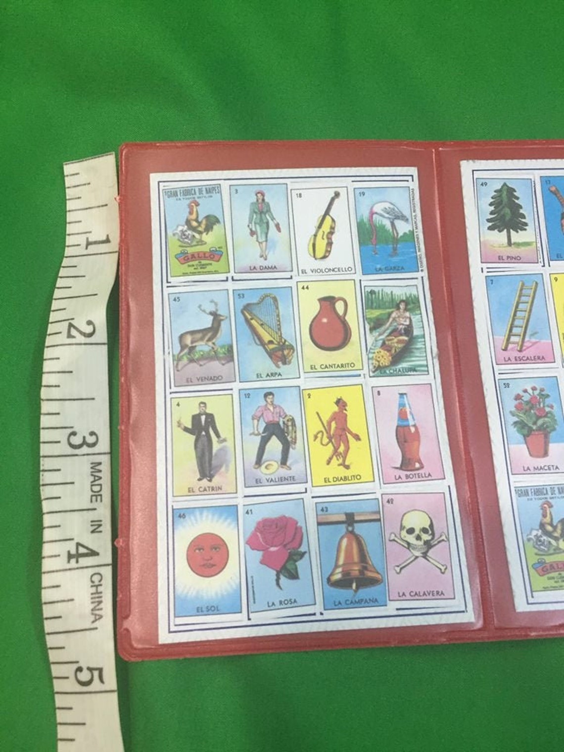 Authentic Mexican Loteria Bingo Chalupa Game: 4 Mini-boards Accordion ...