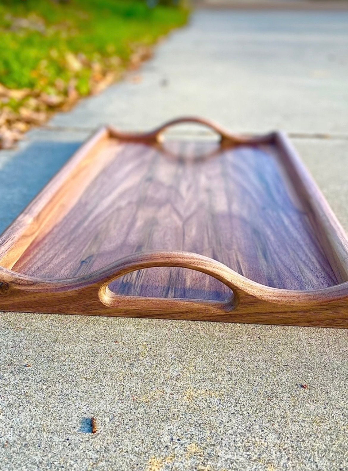 Walnut Serving Tray. - Etsy