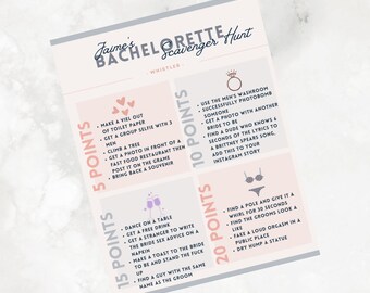 Bachelorette Scavenger Hunt - Etsy