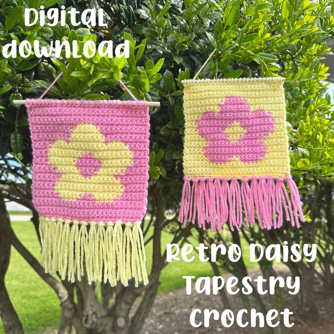 Retro Daisy Tapestry Crochet Pattern - PDF DIGITAL DOWNLOAD - Etsy