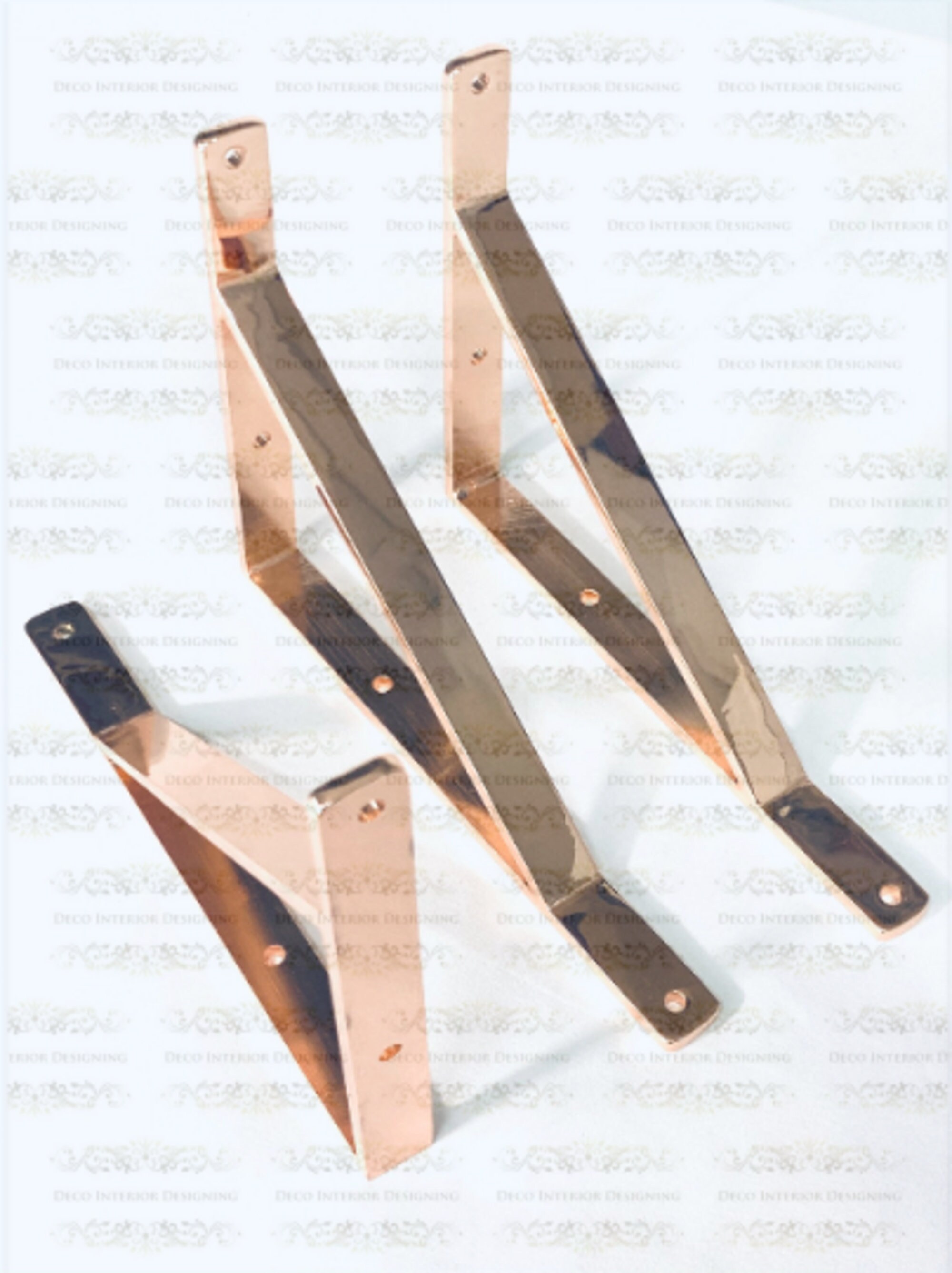 Bright Copper Shelf Bracket With Support | Etsy