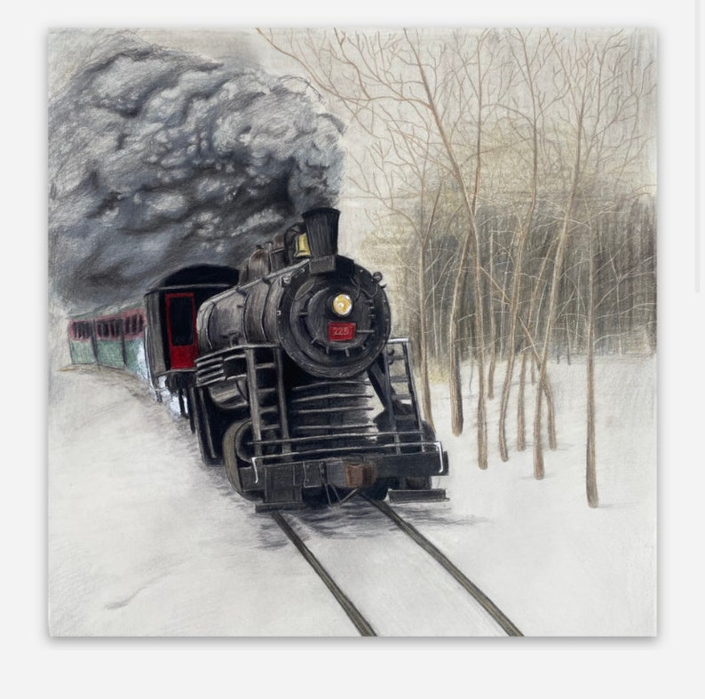 Original Christmas Train Sticker - Etsy