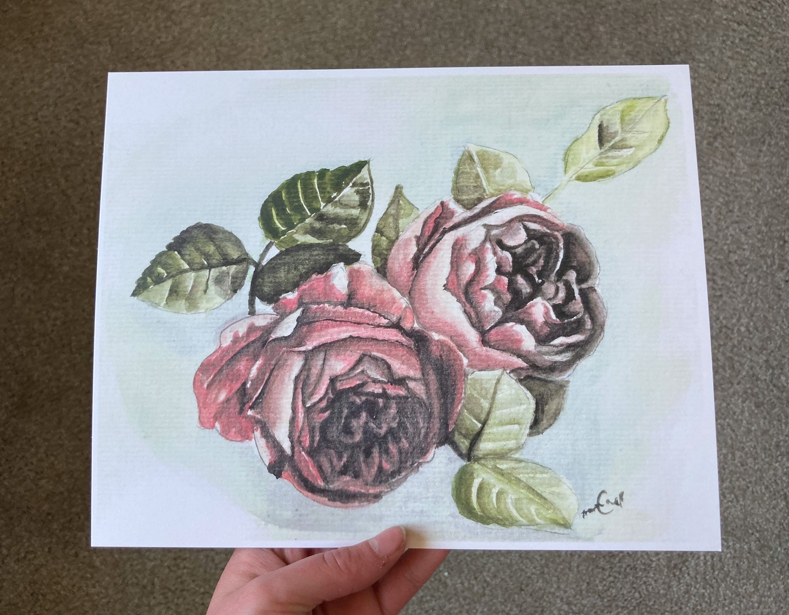 Floral Rose Cardstock Print Original Art 8 X 10 Watercolor Etsy floral-rose-cardstock-print-original-art-8-x-10-watercolor-etsy
