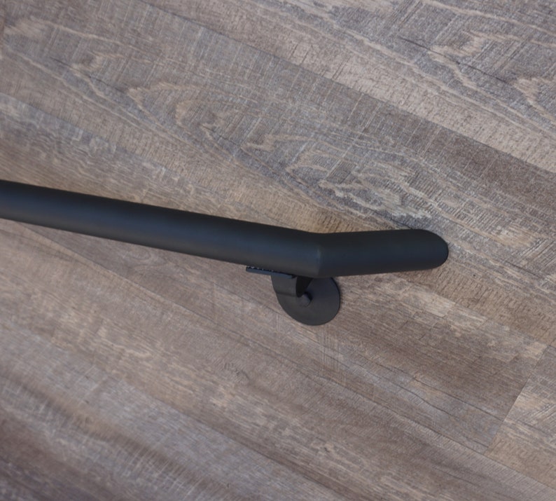 Round Modern Wrought Iron Handrail End Wall Mount Steel Hand - Etsy