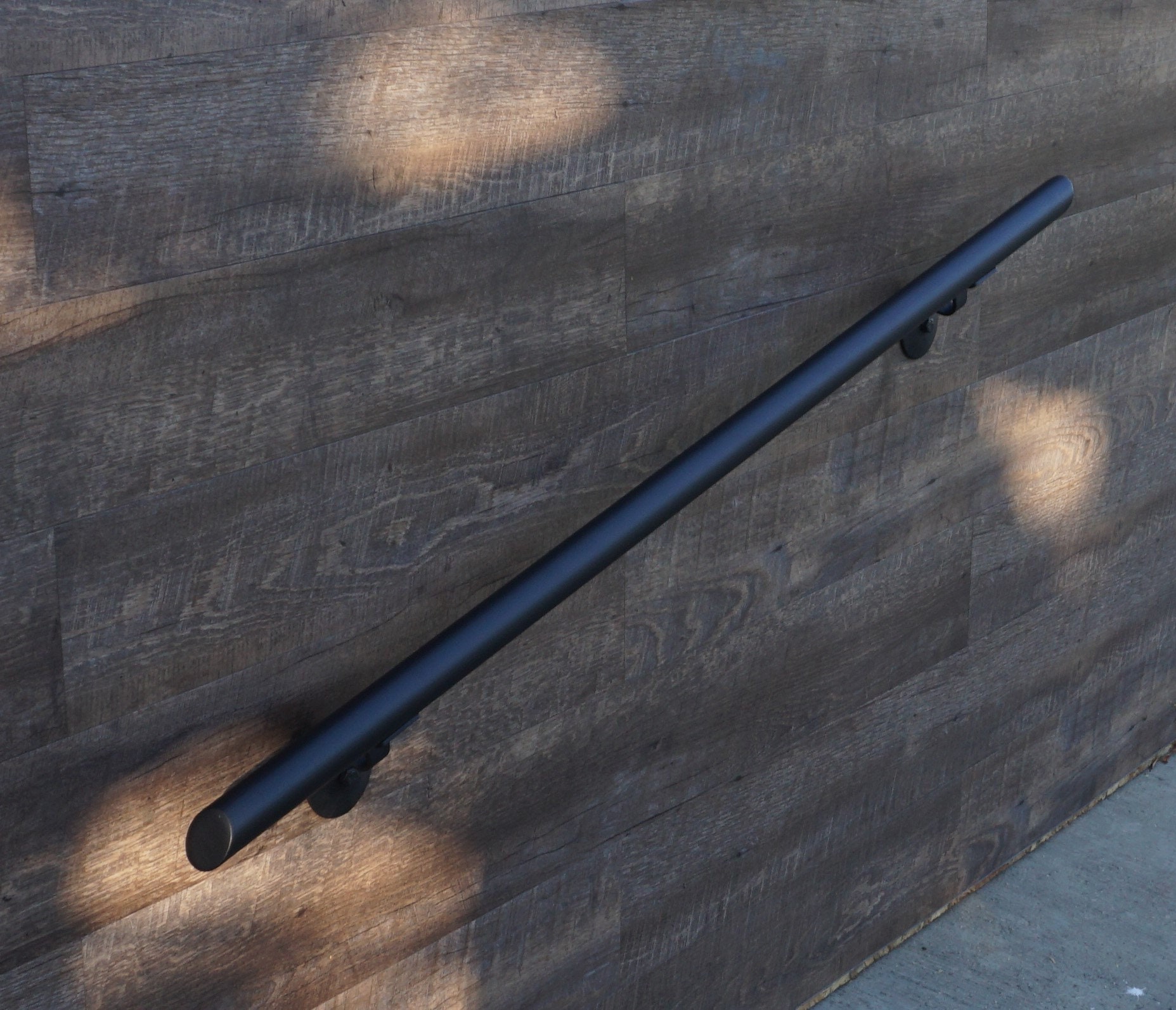 Modern Wrought Iron Handrail End Wall Mount Steel Hand Rail - Etsy