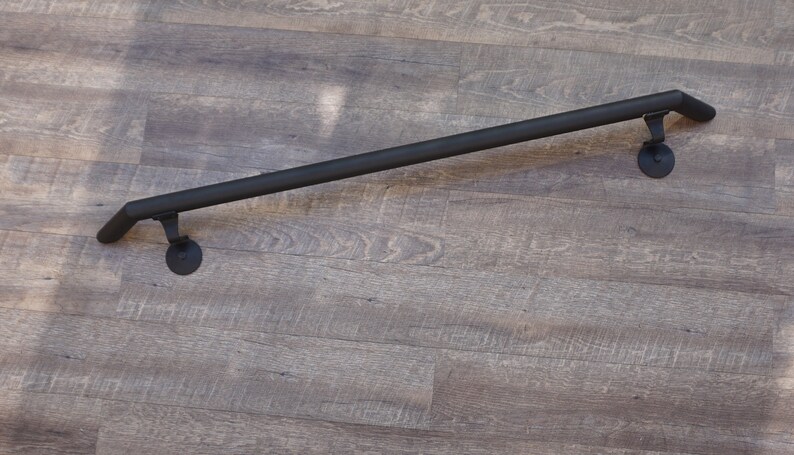 Round Modern Wrought Iron Handrail End Wall Mount Steel Hand - Etsy