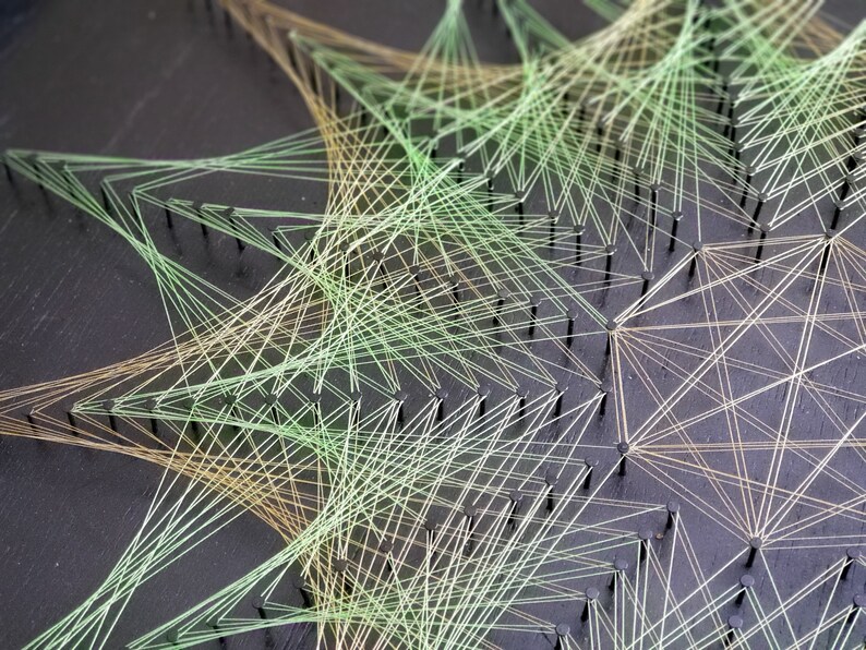 String Art Wall Hanging, Sacred Geometry Decor, Zen Art Mandala ...