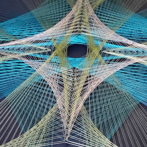 String Art Sacred Geometry Wall Hanging Futuristic Large Zen - Etsy