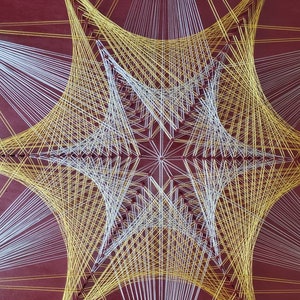 Star String Art Wall Hanging, Sacred Geometry Decor, Zen Mandala Wall ...