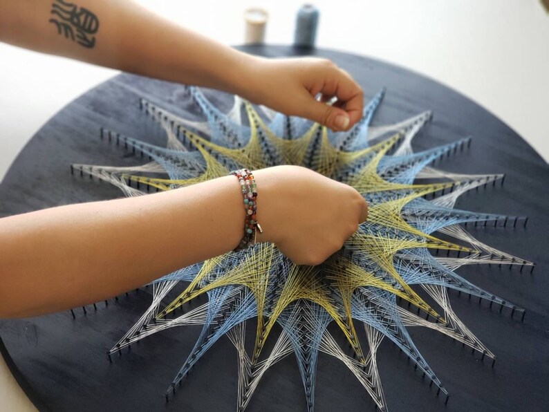 String Art Mini Matrix Sacred Geometry Decor Meditation - Etsy