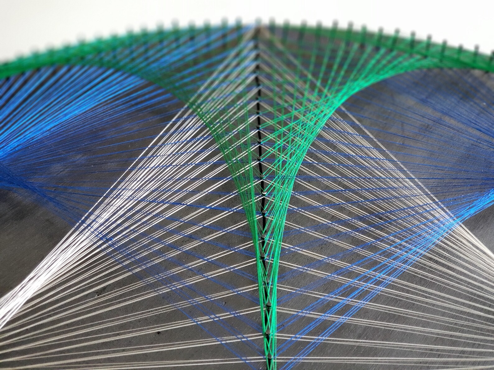 Futuristic String Art Wall Decor, Geometric Wall Hanging, Zen Art Decor ...