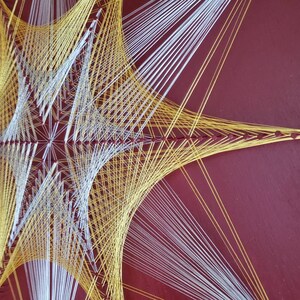 Star String Art Wall Hanging, Sacred Geometry Decor, Zen Mandala Wall ...