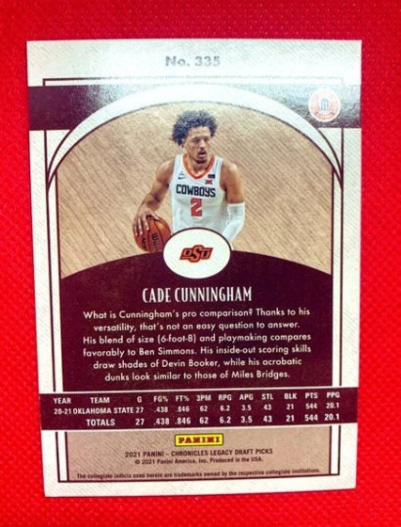 Cade Cunningham Rookie Card Legacy 2021 Panini Chronicles - Etsy Ireland