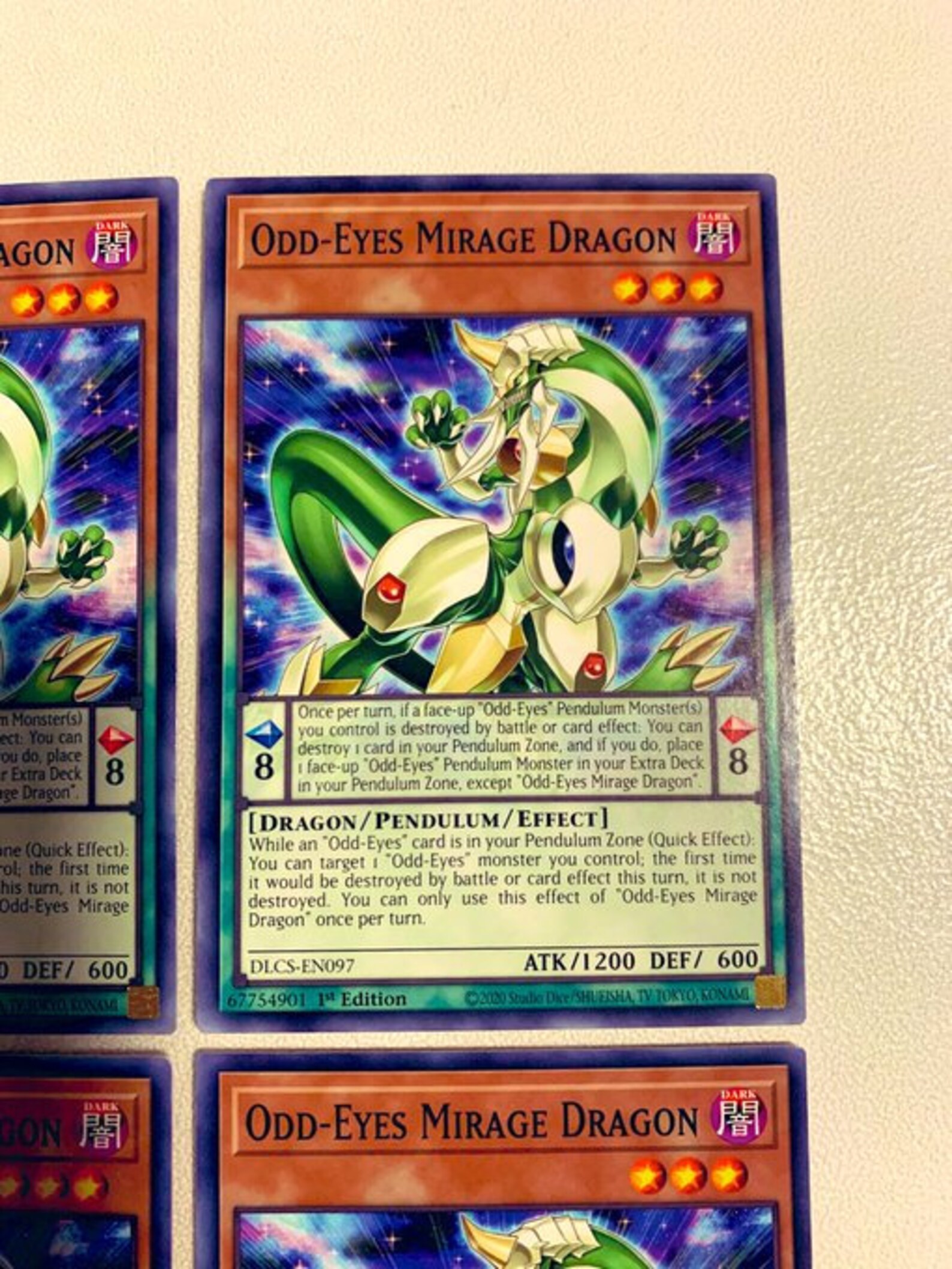 4x Odd-Eyes Mirage Dragon 1st Edition Yugioh Card Lot | Etsy
