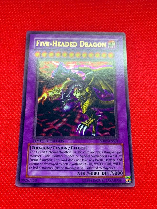 Yu-gi-oh Five Headed Dragon Limited Edition Ultra Rare Yugioh - Etsy