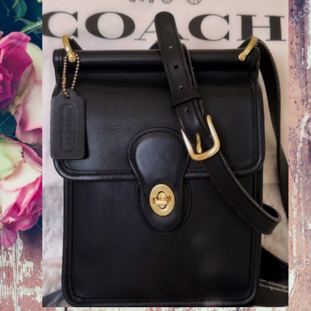 Vintage Coach Black Leather Crossbody Murphy Bag 9930 - Etsy
