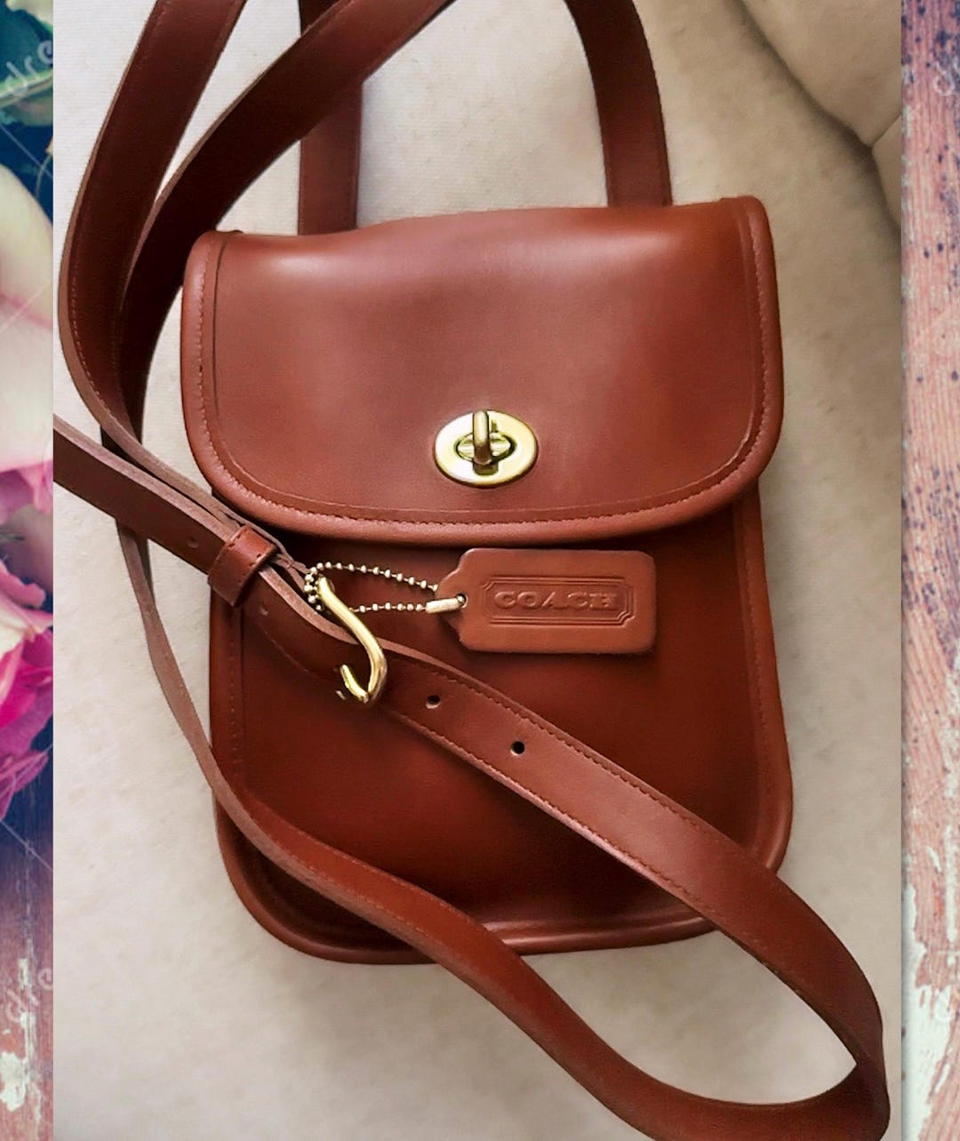 Vintage Coach British Tan Small Crossbody Sidepack Bag Style 9978 - Etsy