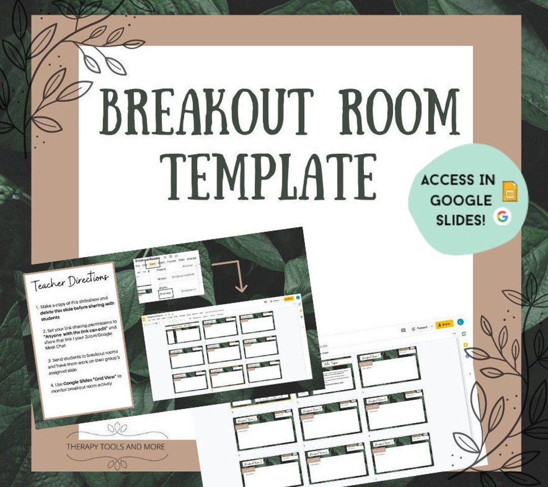 Breakout Room Template | Virtual Classroom | Google Slides | Distance ...