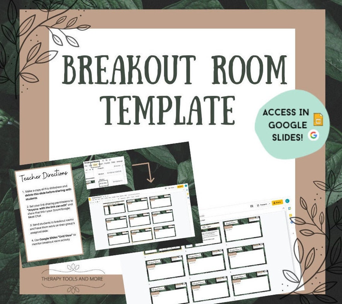 Breakout Room Template | Virtual Classroom | Google Slides | Distance ...