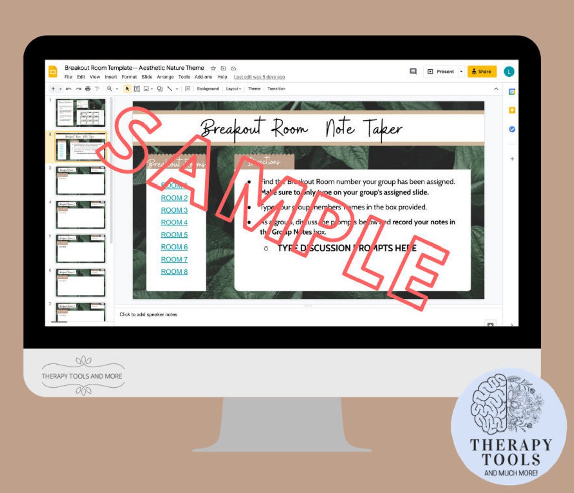 Breakout Room Template | Virtual Classroom | Google Slides | Distance ...