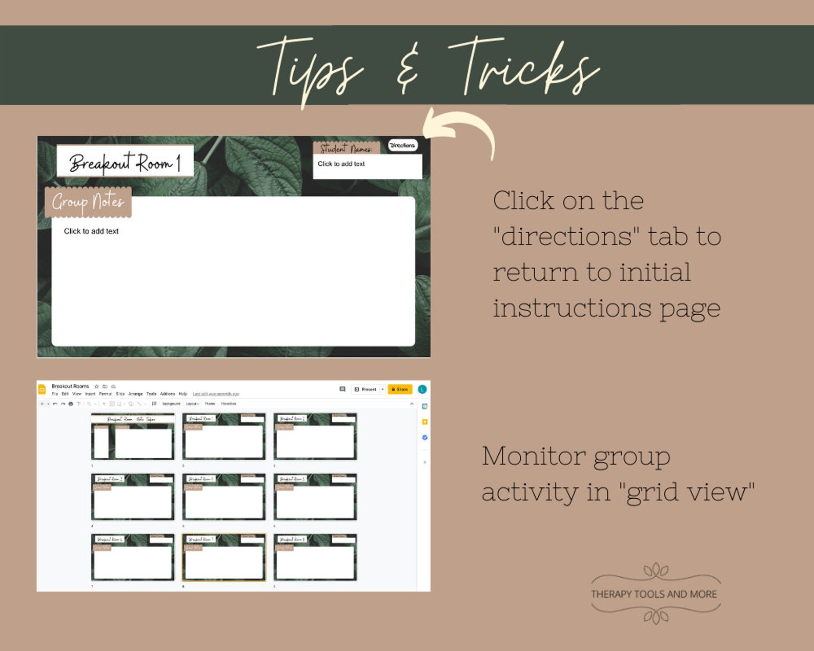 Breakout Room Template | Virtual Classroom | Google Slides | Distance ...