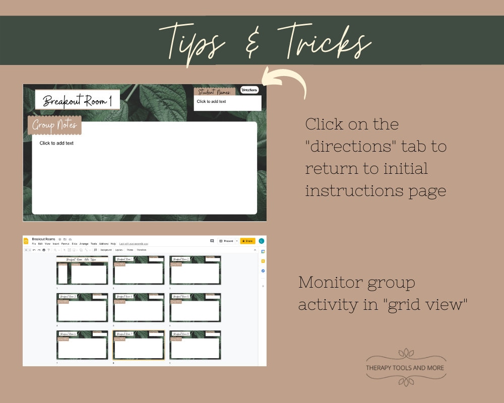 Breakout Room Template | Virtual Classroom | Google Slides | Distance ...