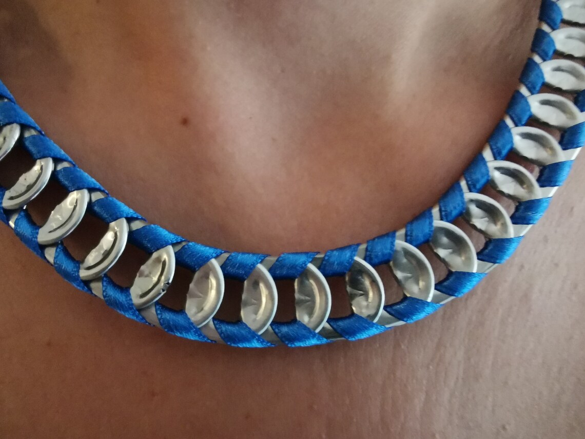 Unique Pull Tabs Necklace Recycled Elegance and Eco-friendly Chic - Etsy