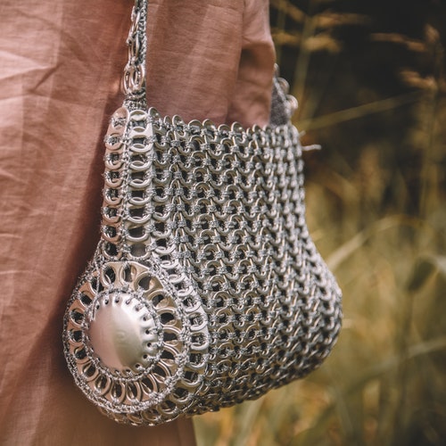 Soda Can Pop Top Bag Pop Tab Handmade Crochet Clutch Metal - Etsy