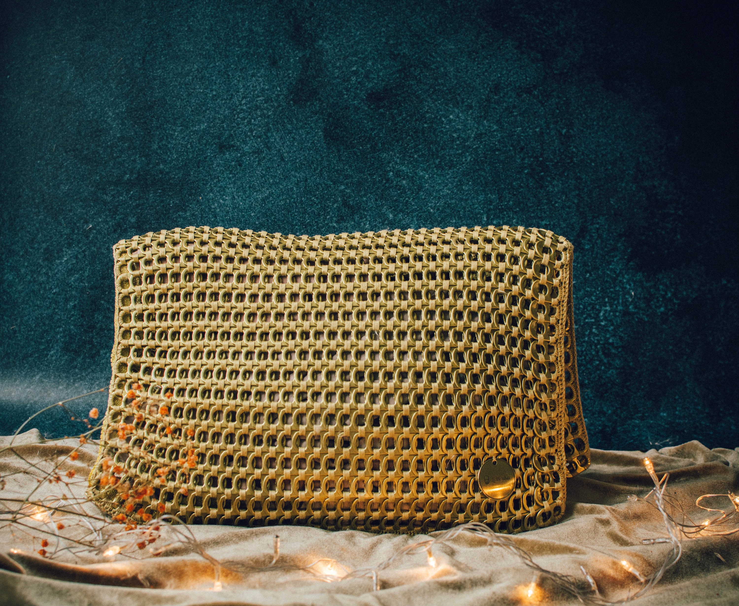 Soda Pop Tab Bag Gold Square Pull Tab Bag Upcycled Purse - Etsy