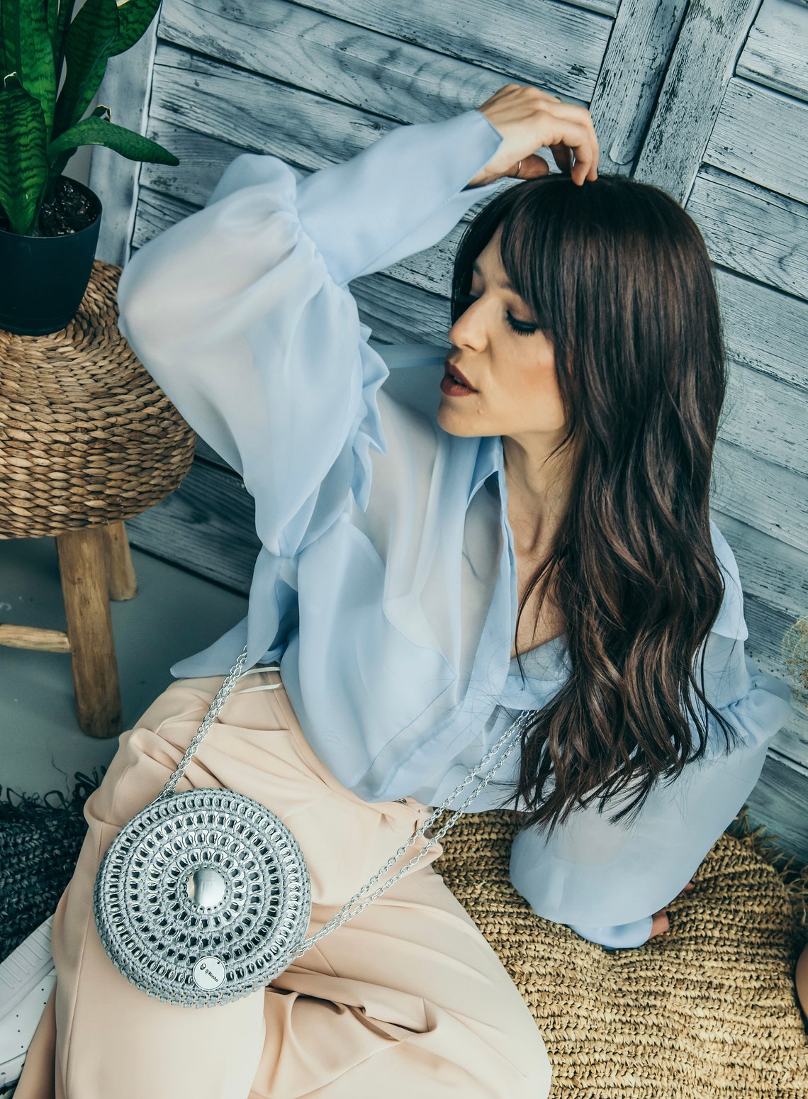 Soda Can Pop Top Bag Pop Tab Handmade Crochet Clutch Metal Retro Purse ...