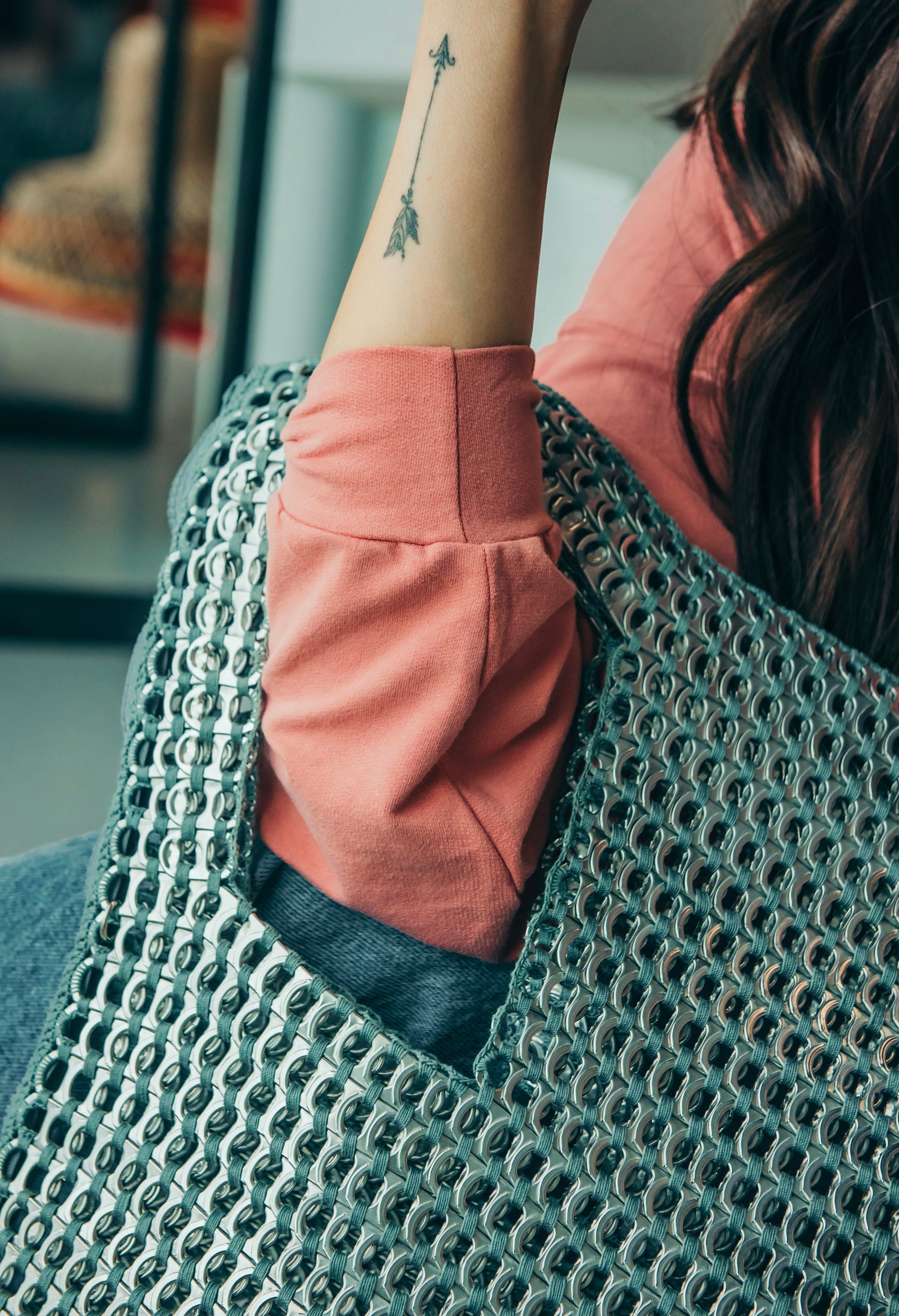 Soda Pop Tab Bag Silver Square Pull Tab Bag Upcycled Purse Recycled Big ...