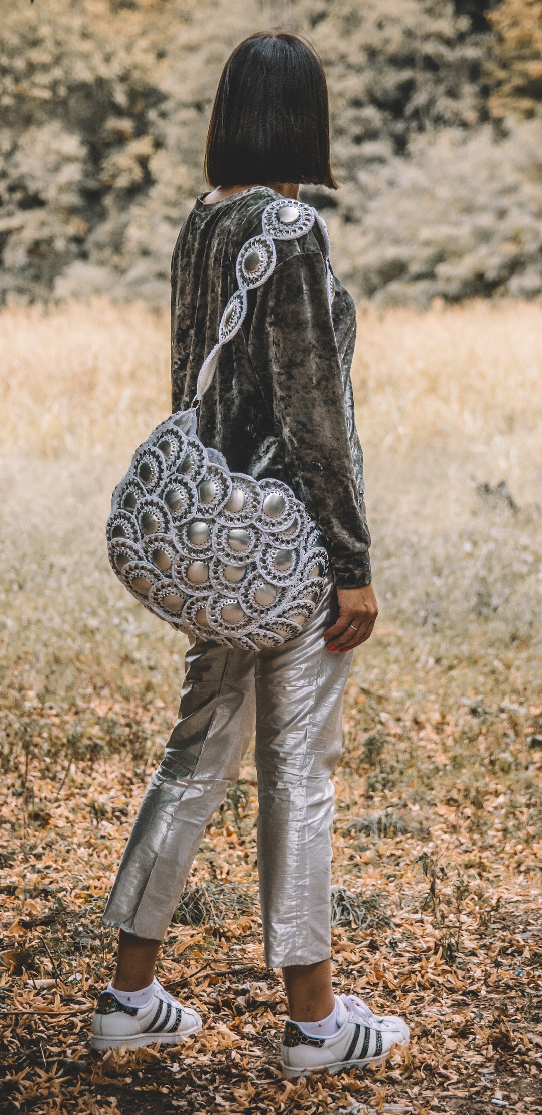 Soda Can Pop Top Bag Pop Tab Handmade Crochet Clutch Metal Retro Purse ...