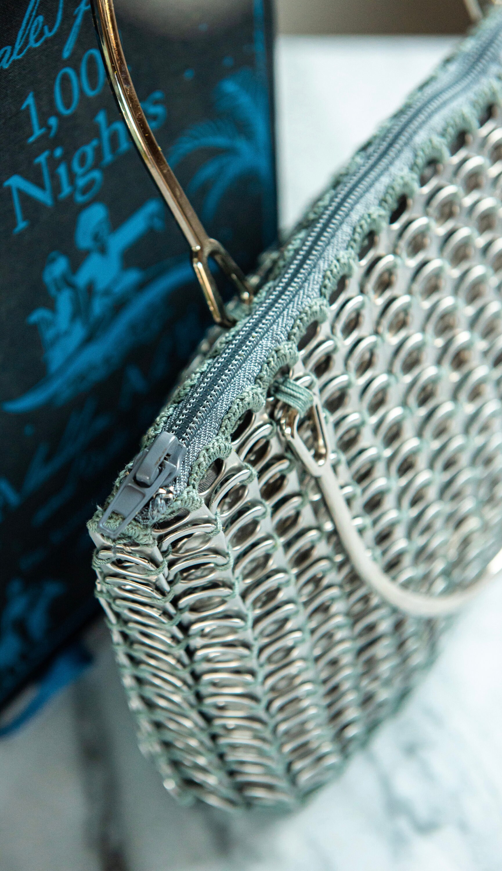 Soda Can Pop Top Bag Pop Tab Handmade Crochet Clutch Metal Retro Purse ...