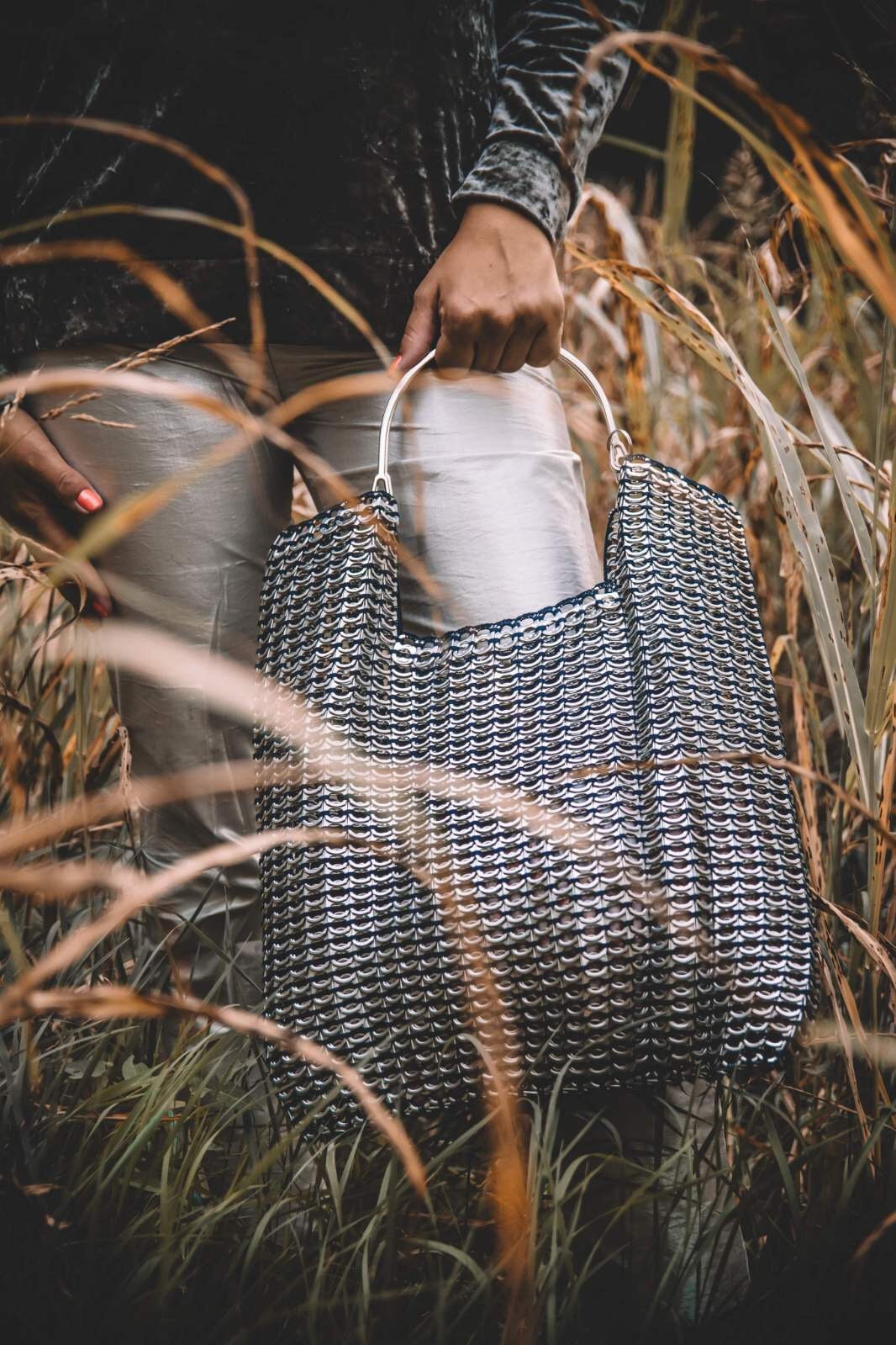 Soda Can Pop Top Bag Pop Tab Handmade Crochet Clutch Metal Retro Purse ...