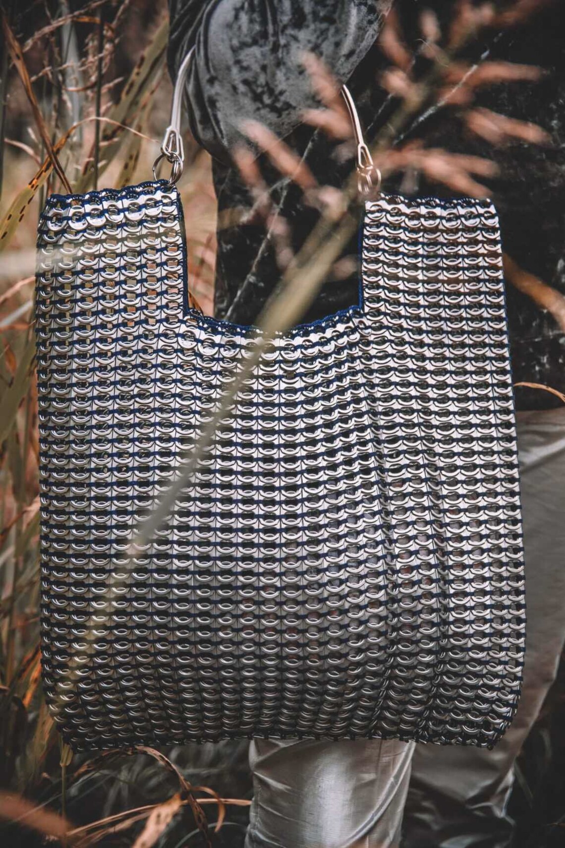 Soda Can Pop Top Bag Pop Tab Handmade Crochet Clutch Metal Retro Purse ...