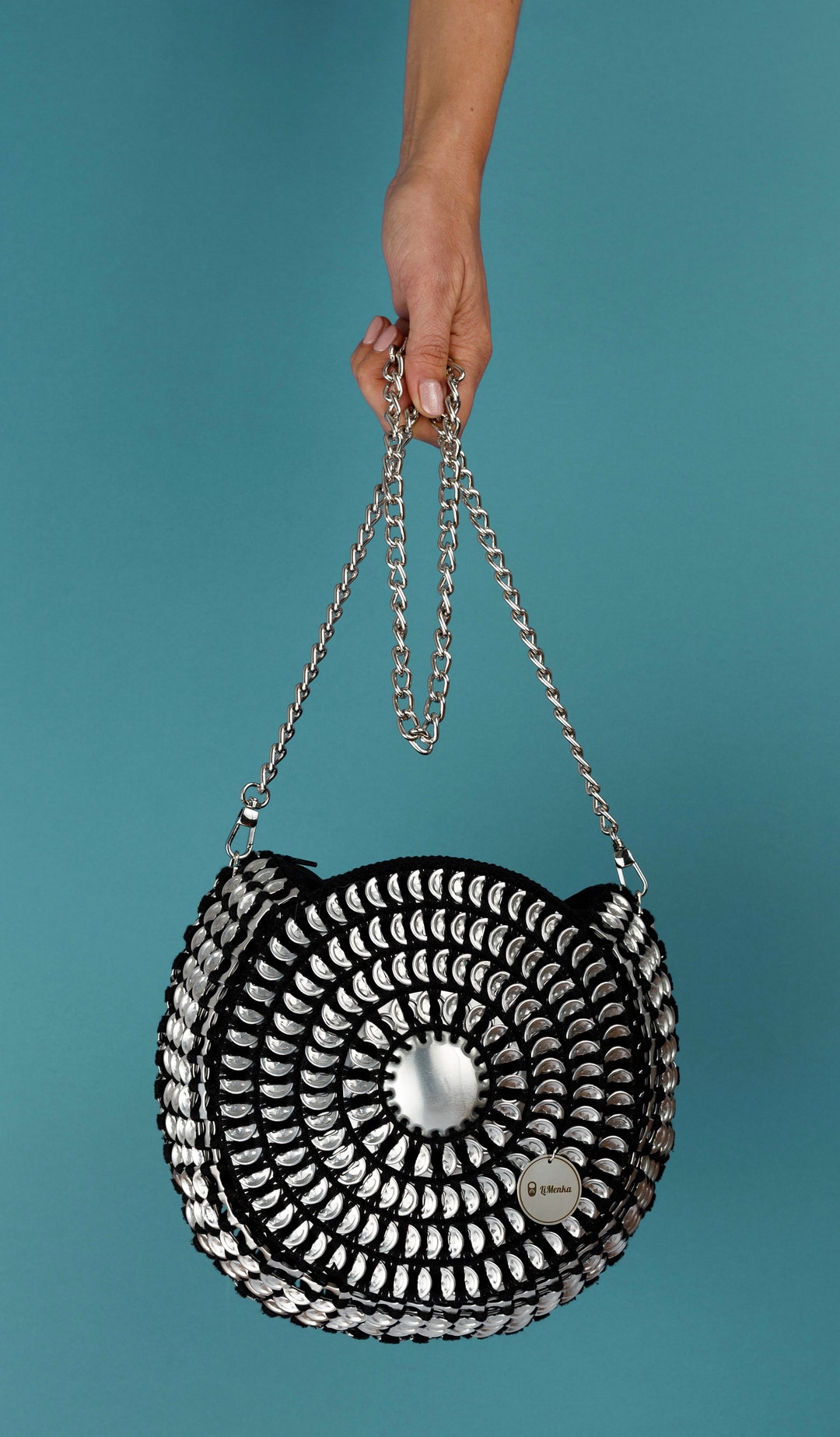 Soda Can Pop Top Bag Pop Tab Handmade Crochet Clutch Metal Retro Purse ...