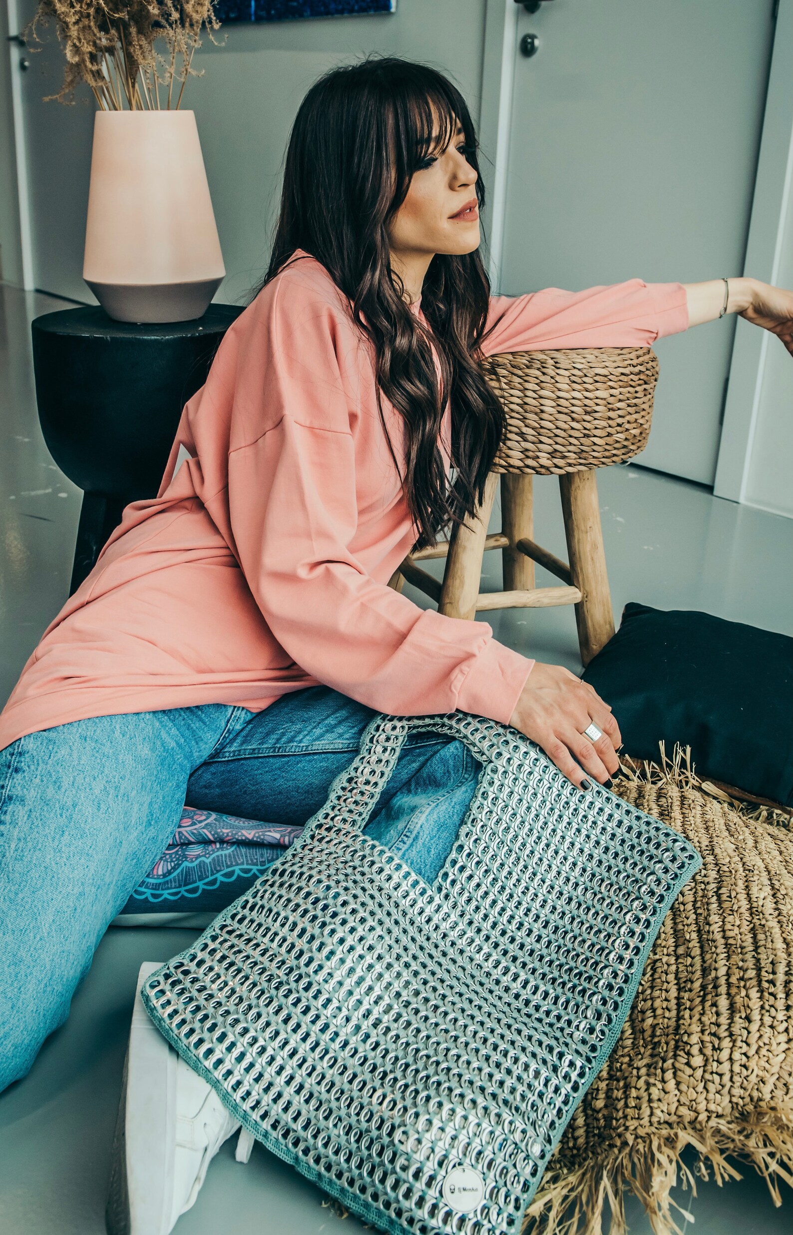 Soda Pop Tab Bag Silver Square Pull Tab Bag Upcycled Purse Recycled Big ...