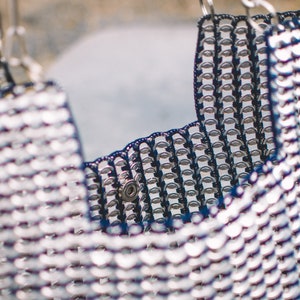 Soda Can Pop Top Bag Pop Tab Handmade Crochet Clutch Metal Retro Purse ...