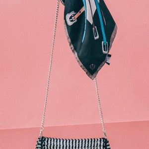 Soda Pull Tab Bag Elegant Pop Tops Purse Upcycled Bag Silver Flap Soda ...