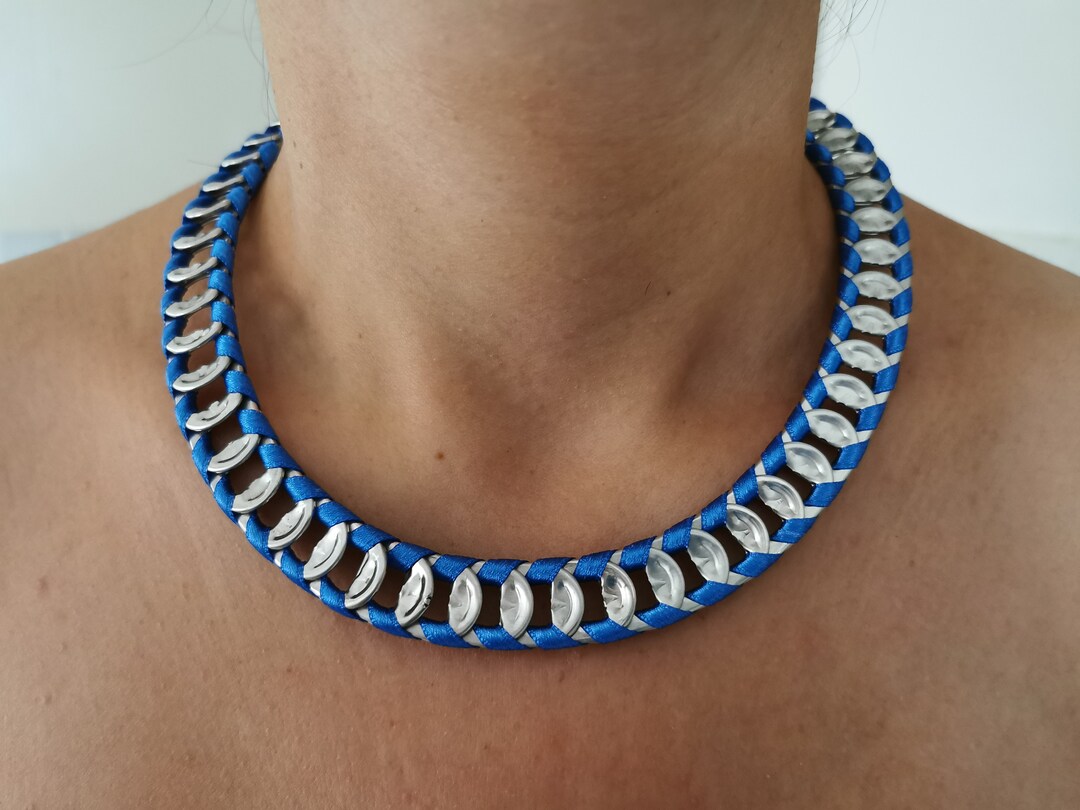 Unique Pull Tabs Necklace Recycled Elegance and Eco-friendly Chic - Etsy