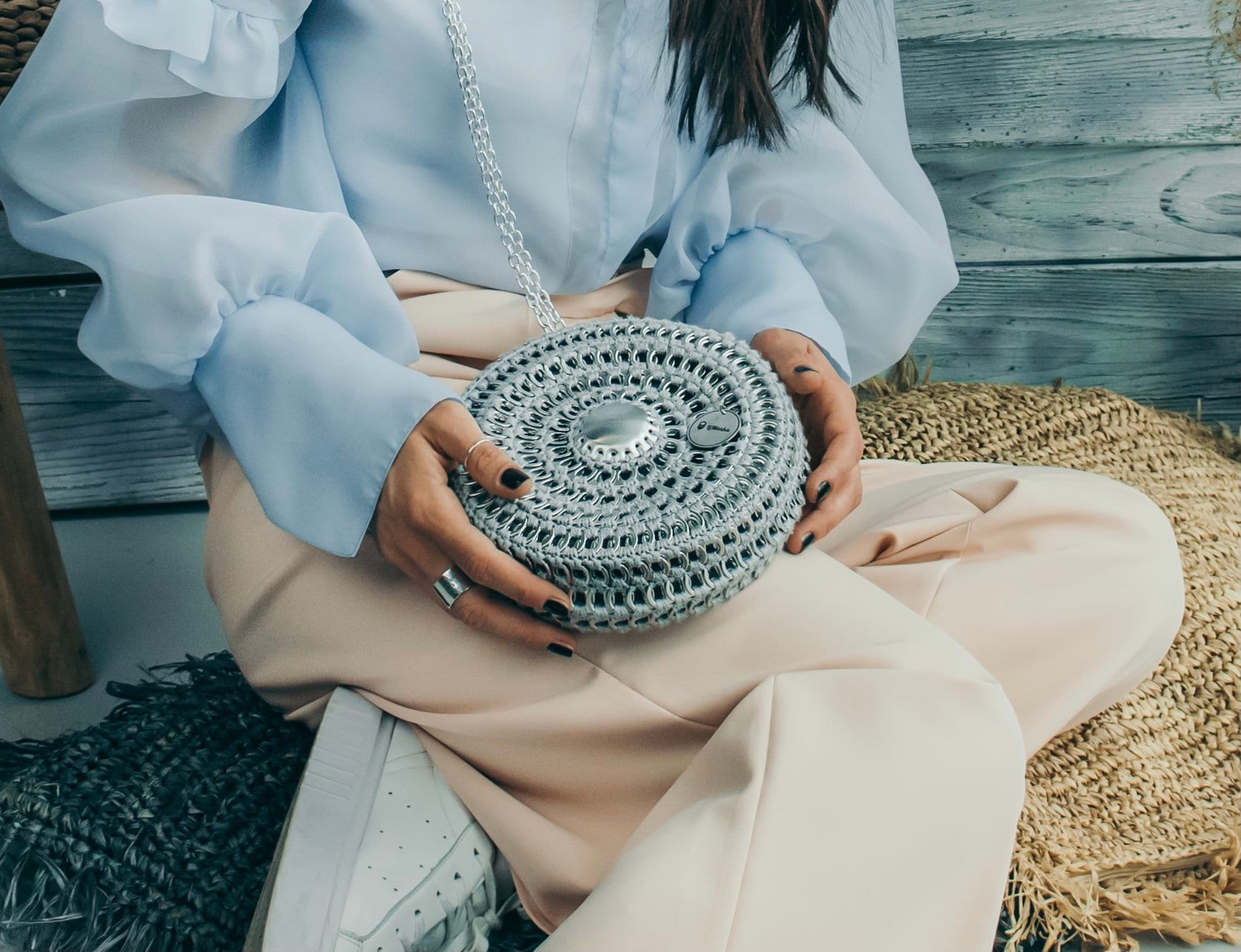 Soda Can Pop Top Bag Pop Tab Handmade Crochet Clutch Metal Retro Purse ...