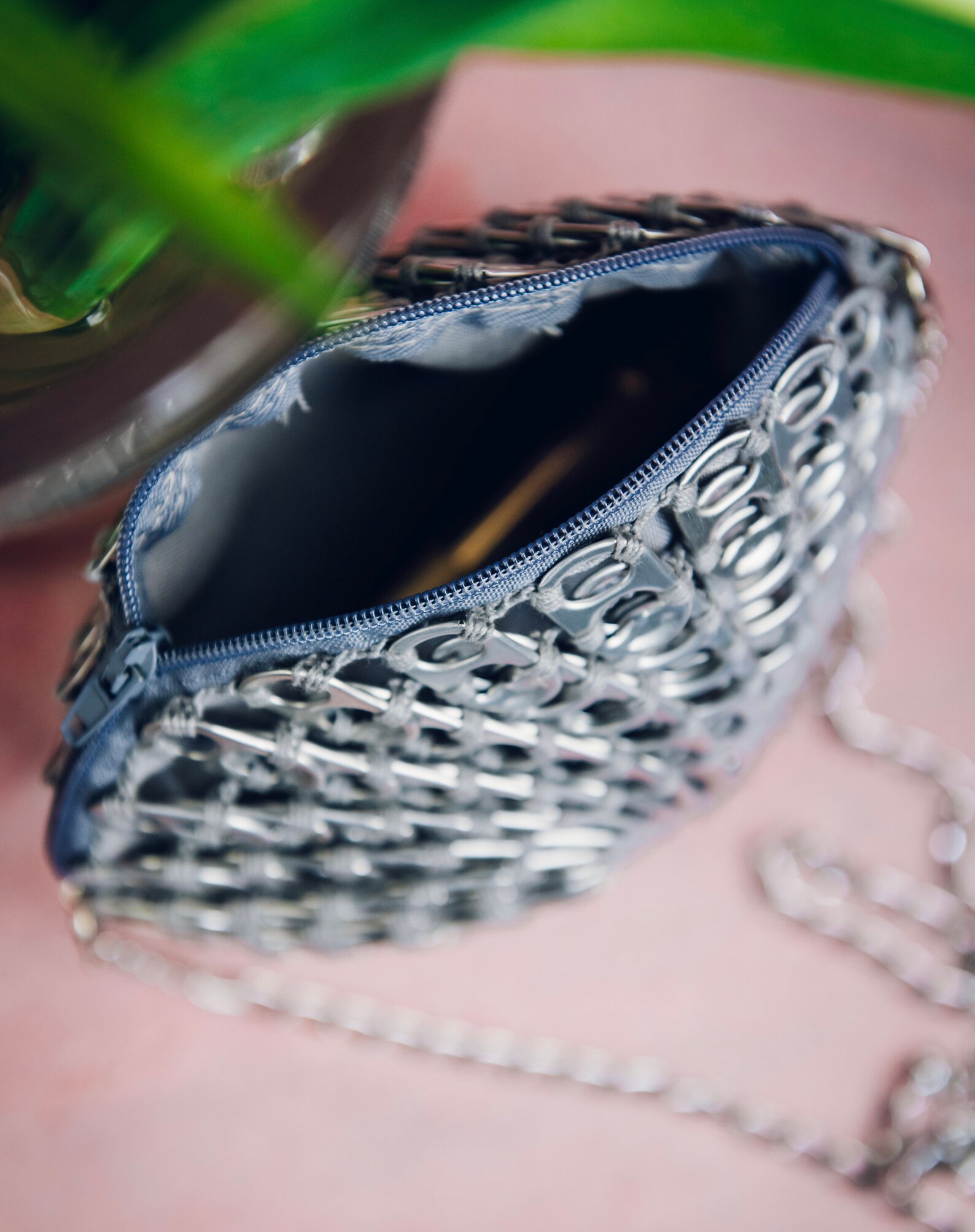 Pull Tabs Purse Circle Womens Bag Micro Bag Cross Body Bag Small Silver ...