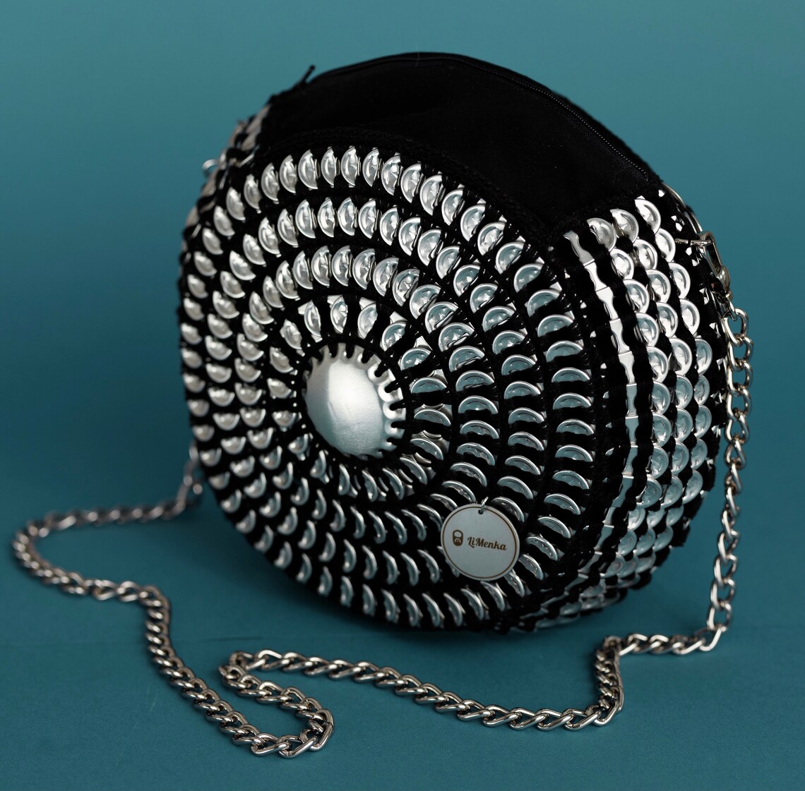 Soda Can Pop Top Bag Pop Tab Handmade Crochet Clutch Metal Retro Purse ...